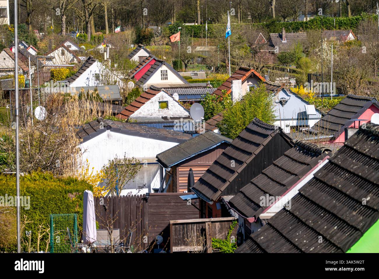 Kleingartenverein Carolinenglück e.V.in Bochum, Lauben und Grundstücke ...