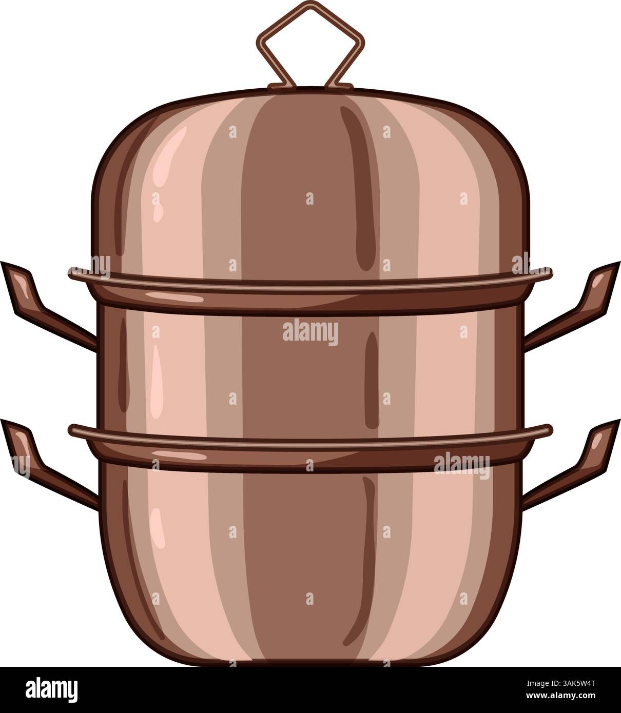 electric steamer pot cartoon vector illustration Stock Vector Image ...