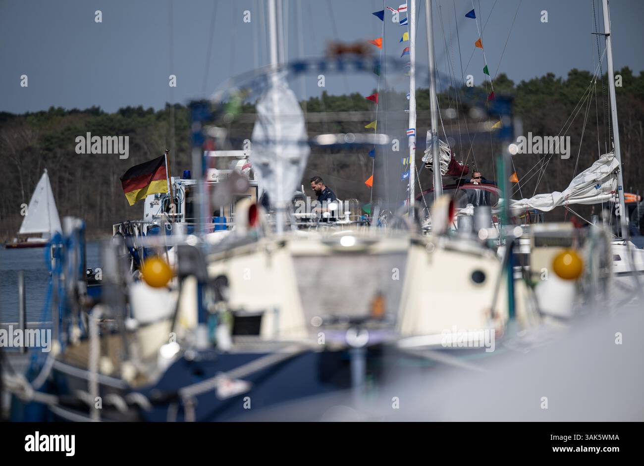 Zeuthen, Germany. 12th Apr, 2025. This year, the official start sailing ...
