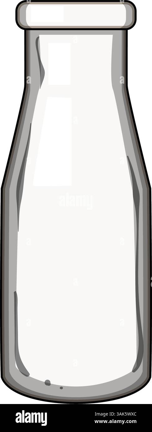 packaging vintage milk bottle cartoon vector illustration Stock Vector ...