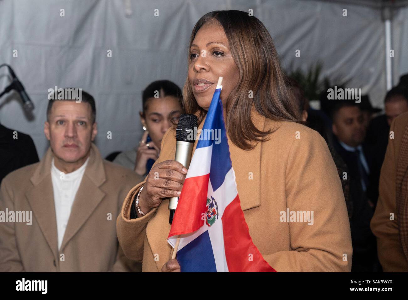 New York, United States. 11th Apr, 2025. City Council Speaker Adrienne ...