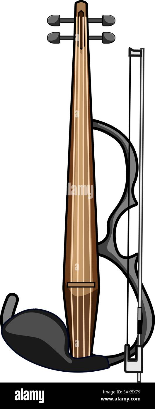 bow violin cartoon vector illustration Stock Vector Image & Art - Alamy