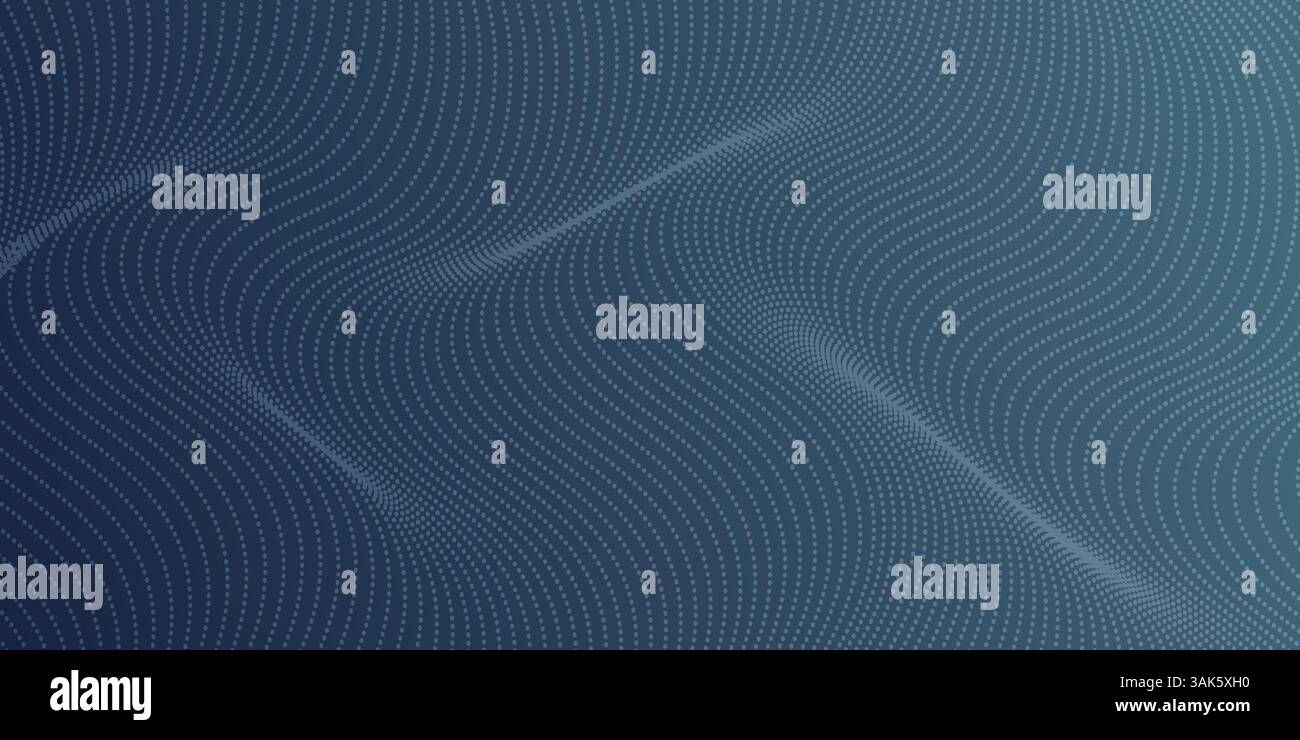 Abstract Blue Wave Pattern With Dotted Lines Creating A Dynamic Visual
