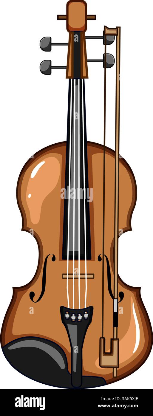 strings violin cartoon vector illustration Stock Vector Image & Art - Alamy