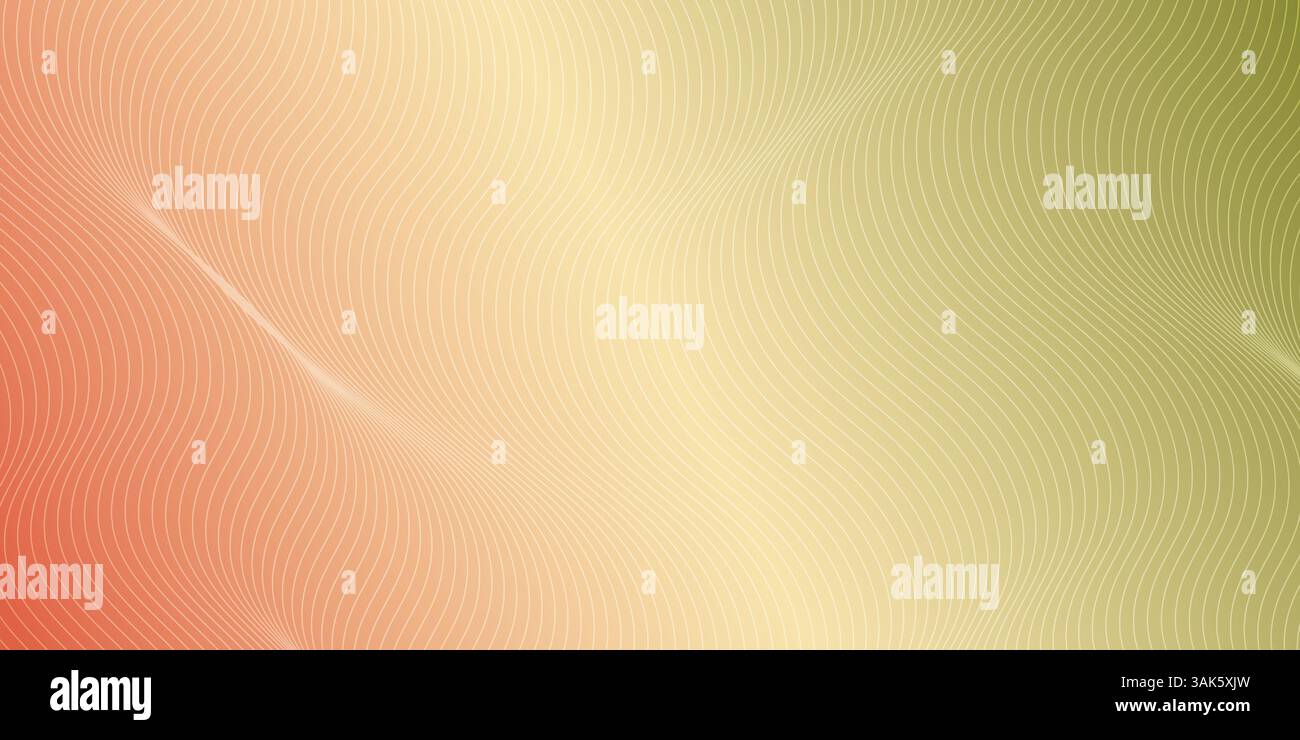 Soft wavy lines illustrate a transition of warm colors creating a ...