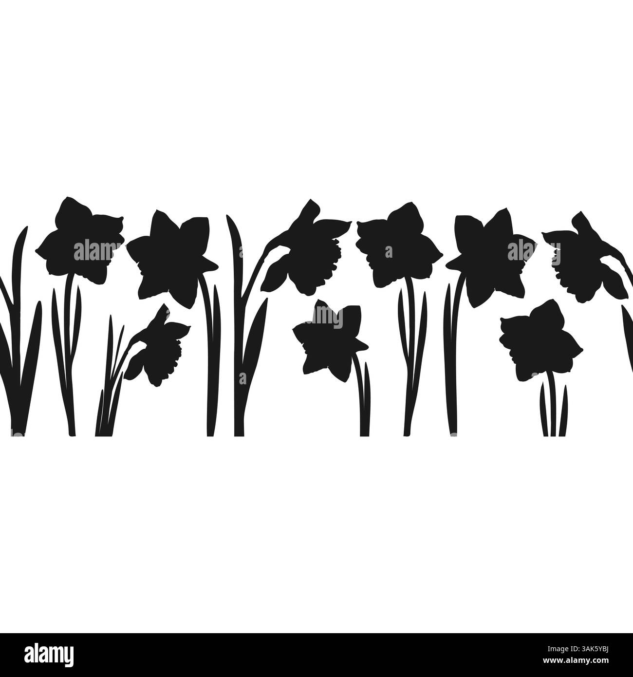 Outline flower border Stock Vector Images - Alamy