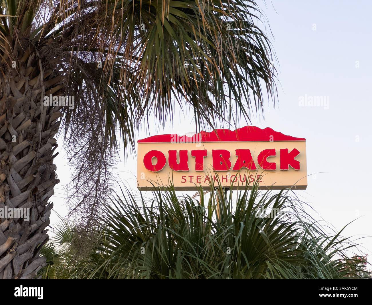 Outback Steakhouse in Austin, Texas, USA. American chain of Australian ...