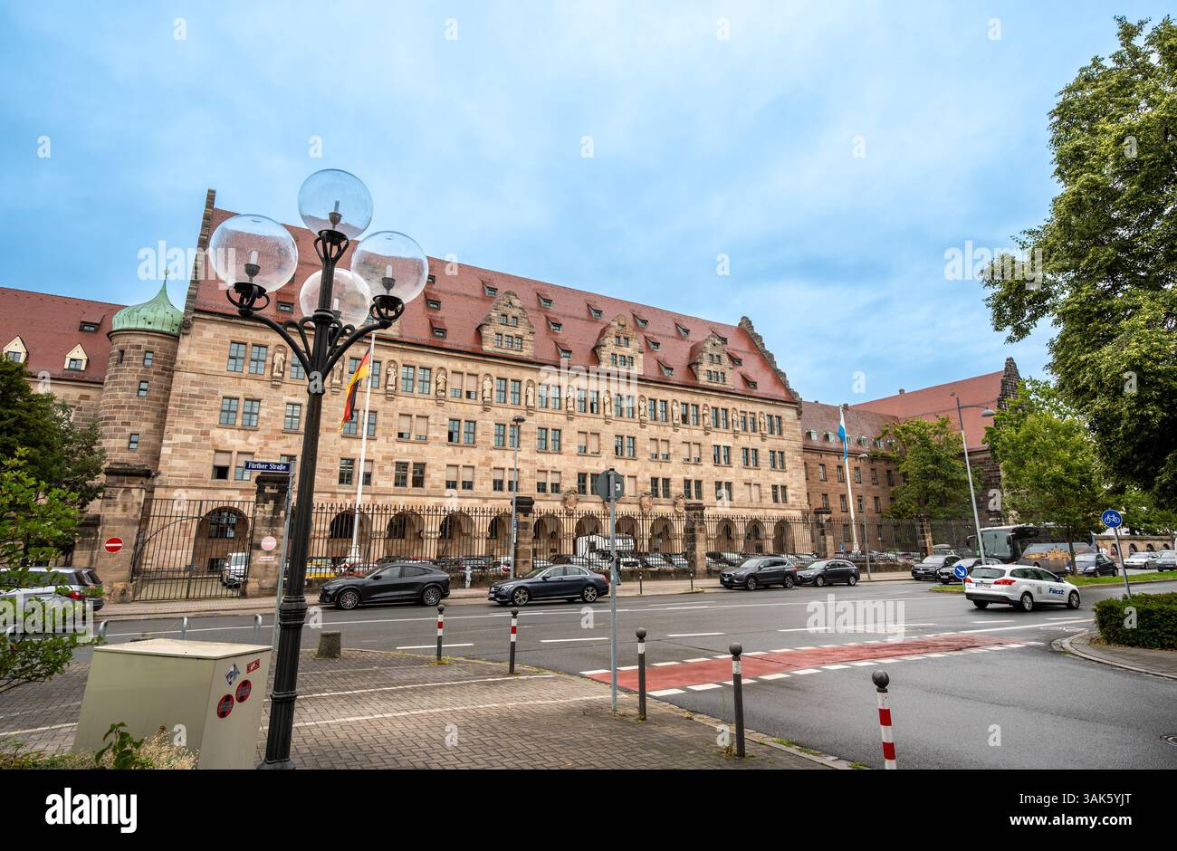 Nuremberg, Germany, August 1, 2023. Shot of the courthouse: world ...