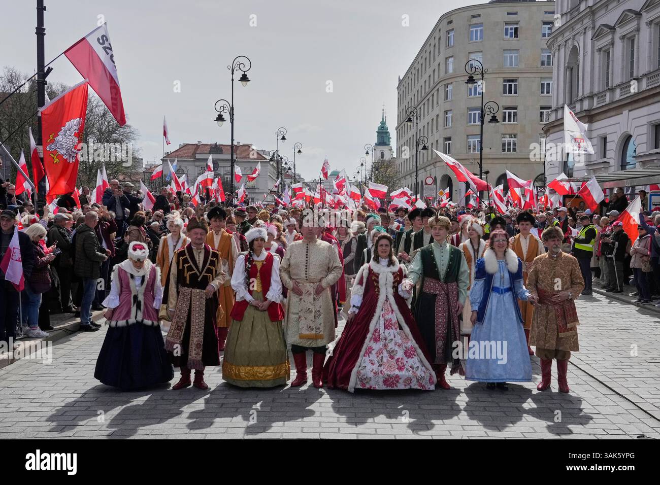 Poles dance the Polonaise in a patriotic demonstration celebrating ...