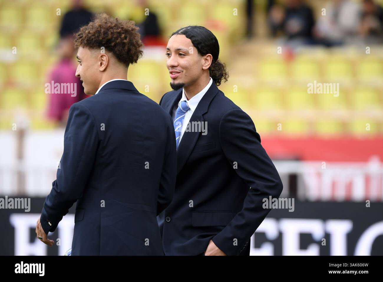 07 Eliesse BEN SEGHIR (asm) - 26 Bilal NADIR (om) during the Ligue 1 ...