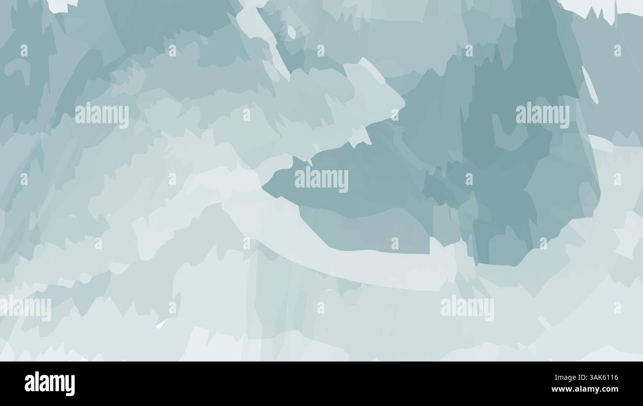 An abstract grey watercolor background. A blue and white brushes ...