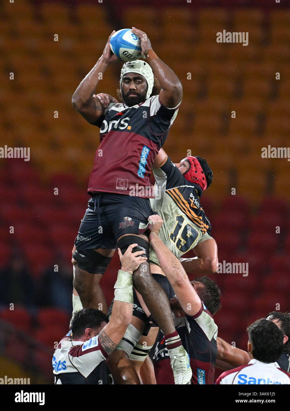 Brisbane, Australia. 12th Apr, 2025. Seru Uru of the Reds during the ...