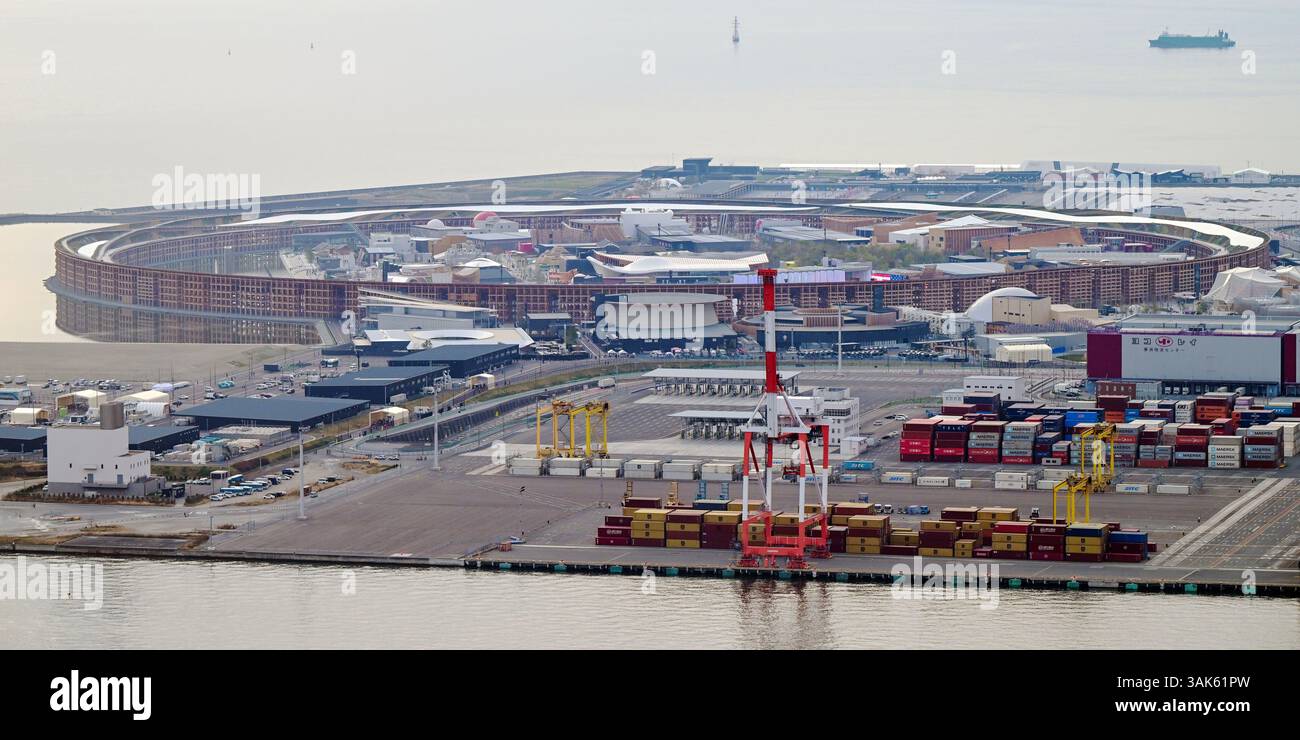 OSAKA, JPAPN - APRIL 12, 2025 - The main building of the Osaka World ...