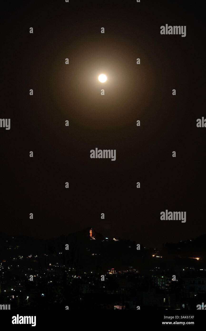 Bhaktapur, Nepal, Bagmati. 12th Apr, 2025. April's full moon is known ...