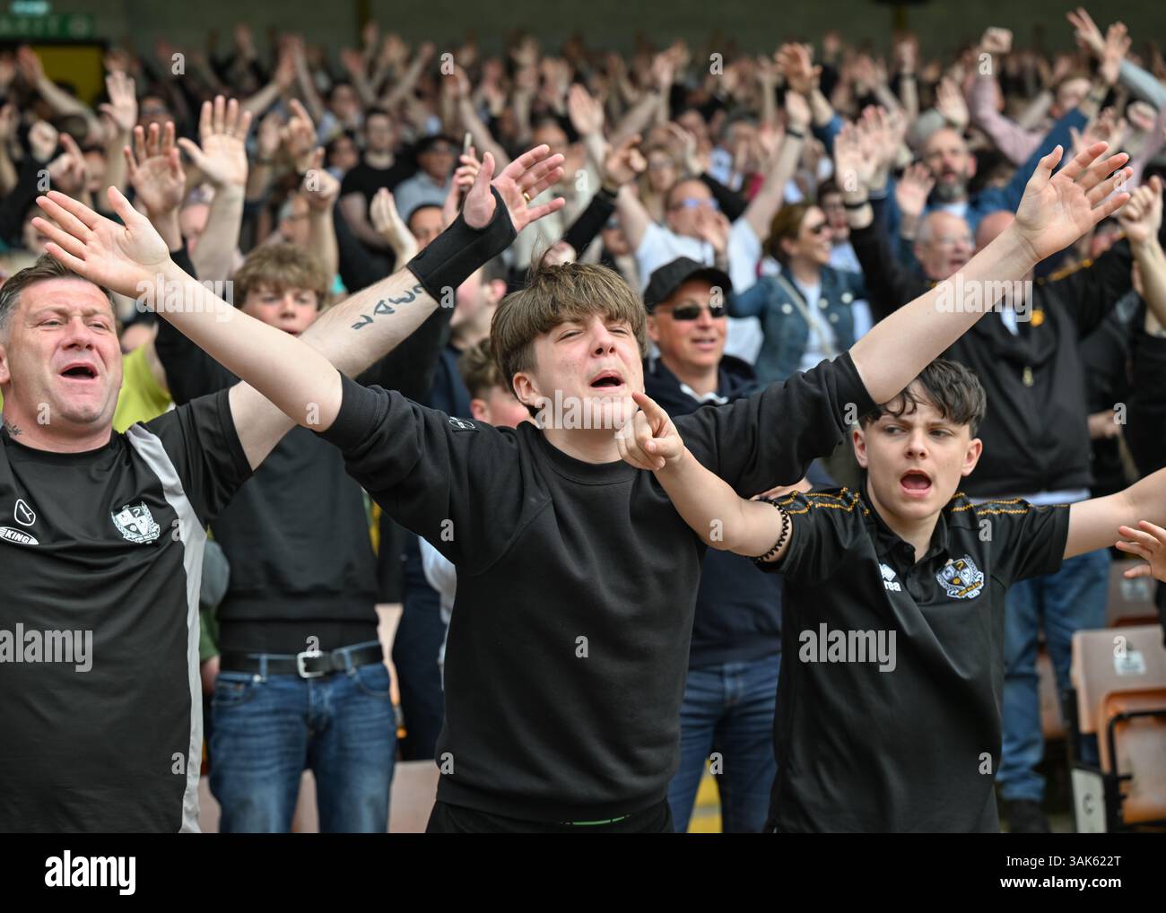 Port Vale fans celebrate after their sides first goal during the Sky ...