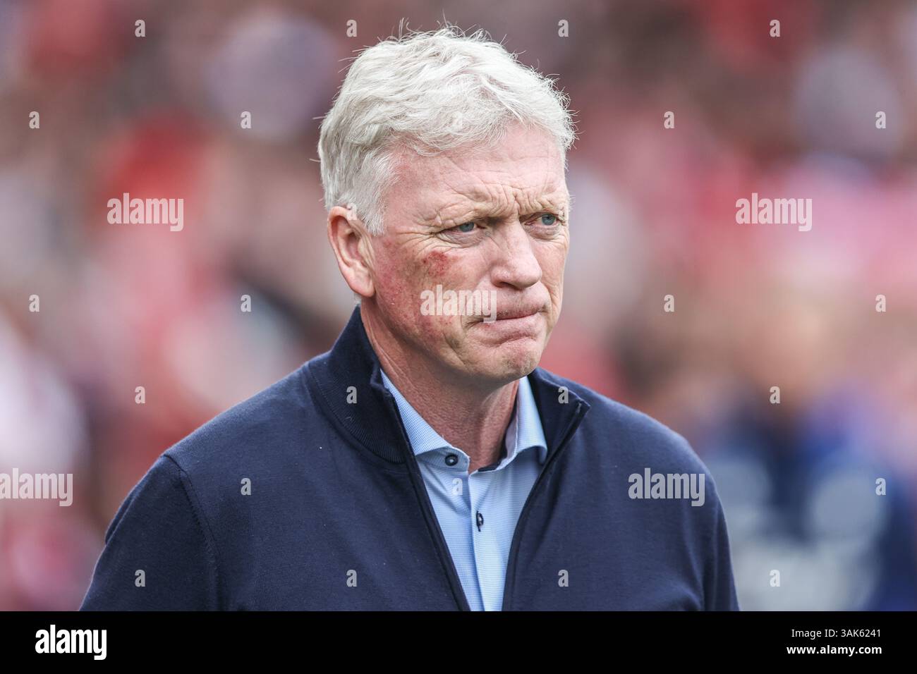 David Moyes manager of Everton during the Premier League match ...
