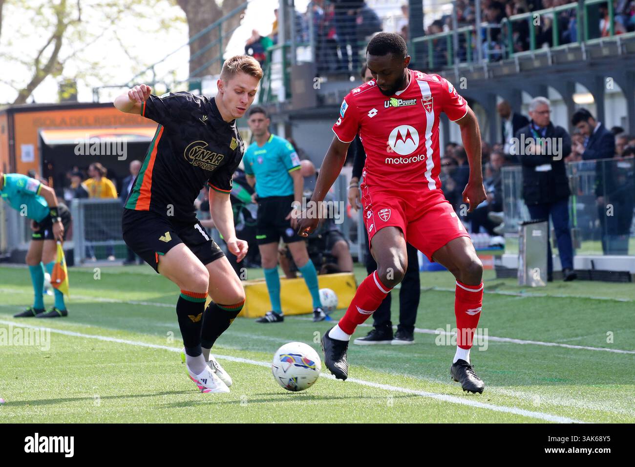 Venezia's Hans Nicolussi Caviglia , Monza’s Jean-Daniel Akpa Akpro In ...