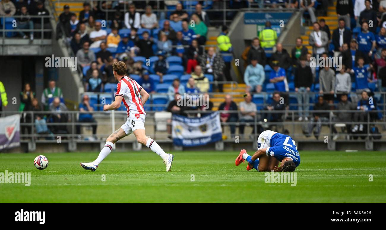 Cardiff City Stadium, Cardiff, UK. 12th Apr, 2025. EFL Championship ...