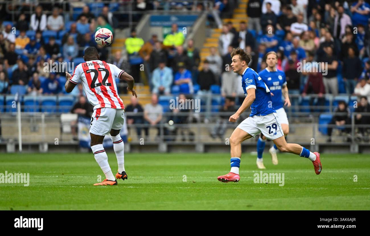 12th April 2025; Cardiff City Stadium, Cardiff, Wales; EFL Championship ...