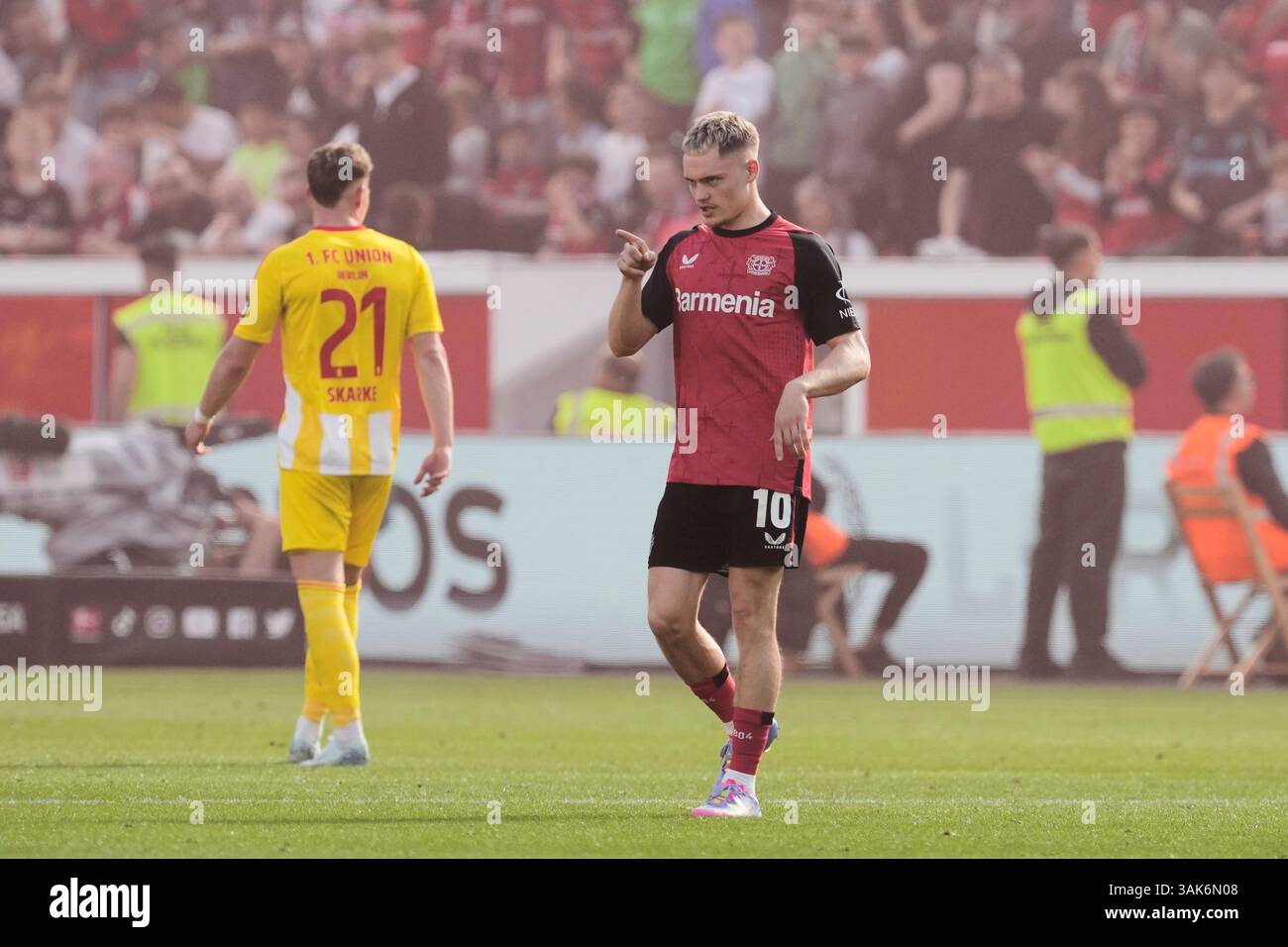 Leverkusen's Florian Wirtz during the German Bundesliga soccer match ...