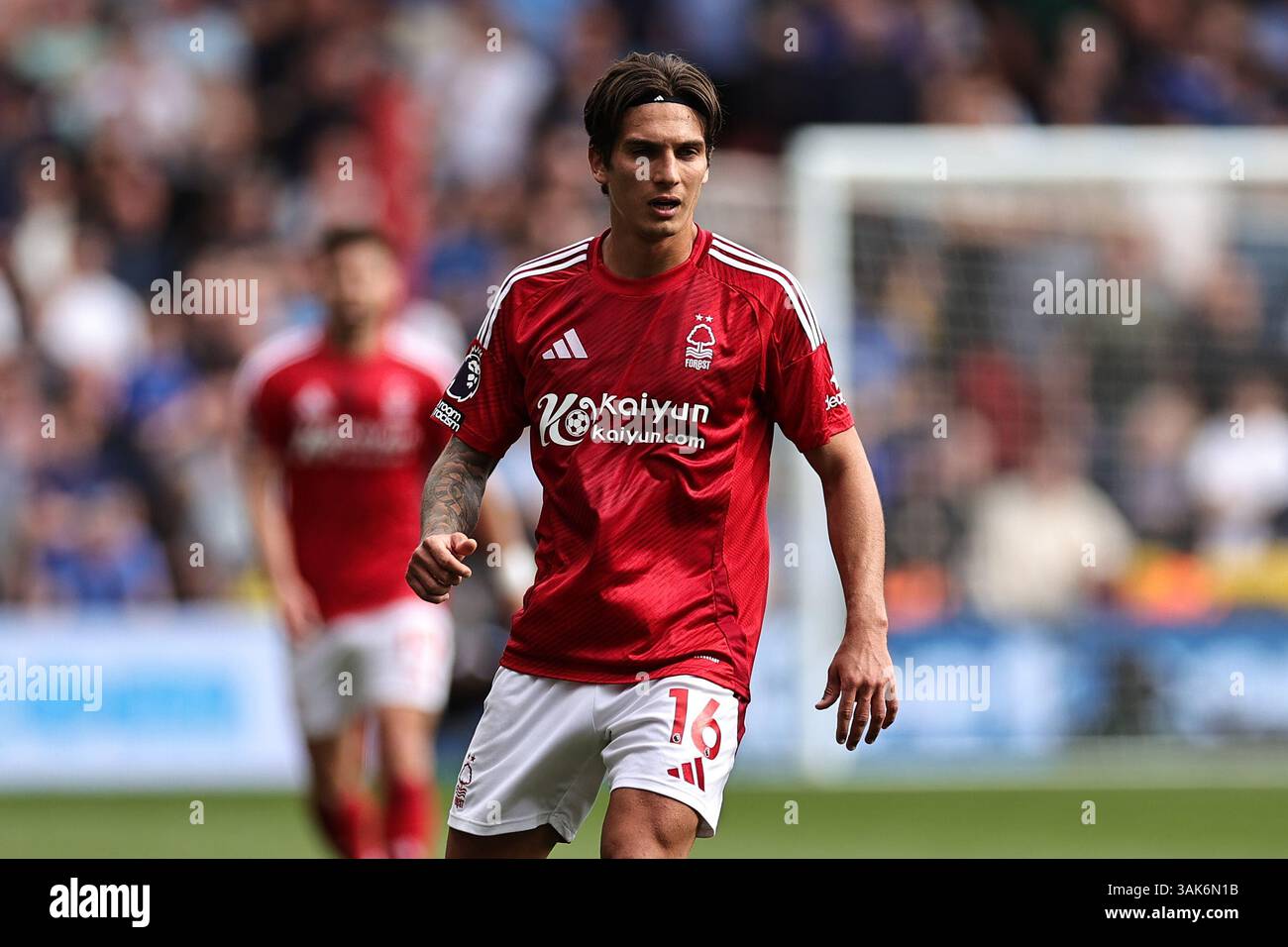 Nottingham, UK. 12th Apr, 2025. Nicolas Dominguez of Nottingham Forest ...