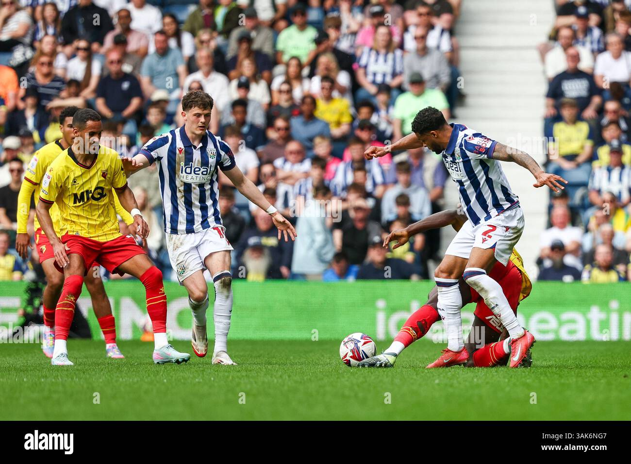#2, Darnell Furlong of WBA battles for possession during the Sky Bet ...