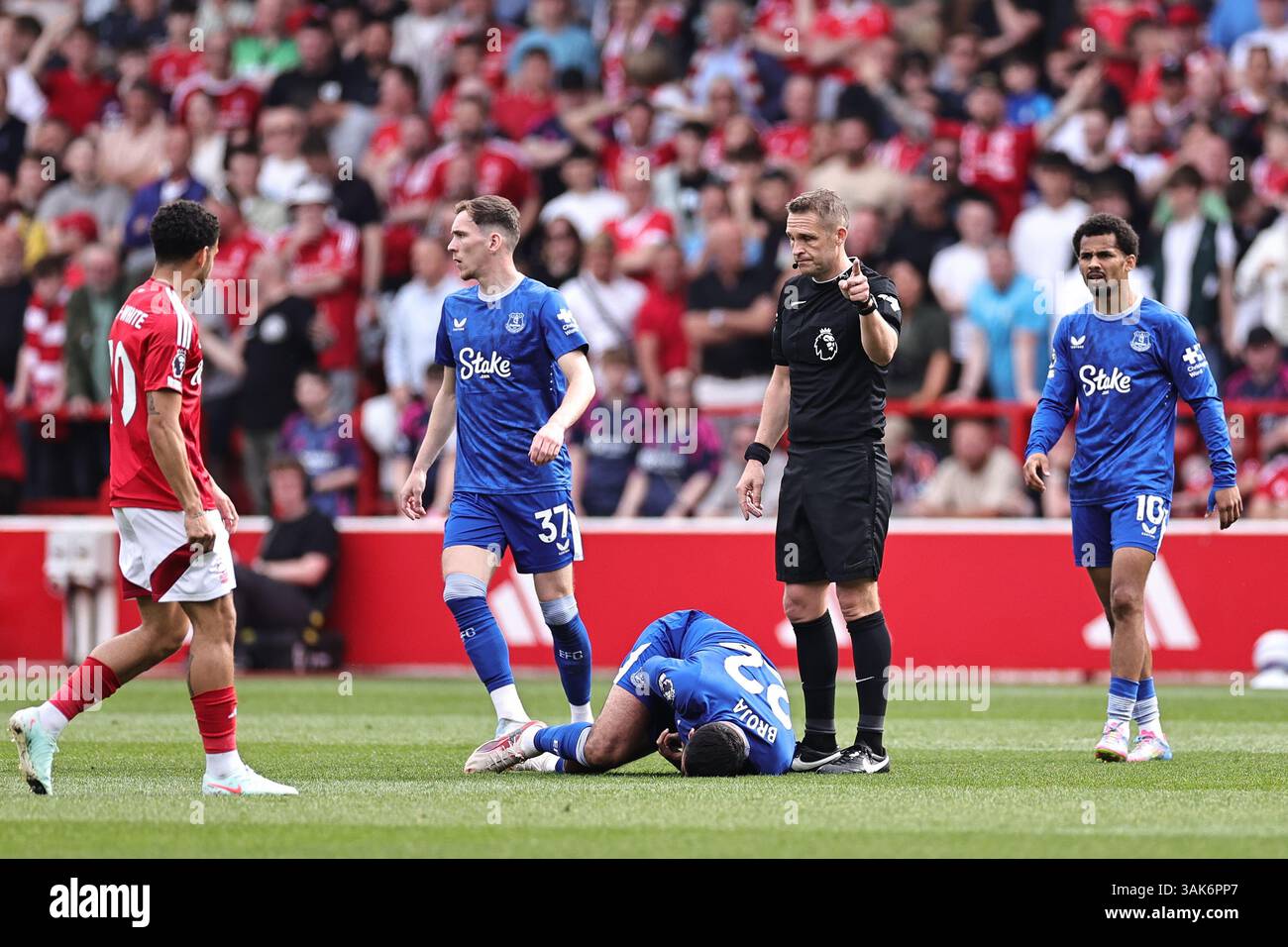 Match referee Craig Pawson gestures during the Nottingham Forest FC v ...