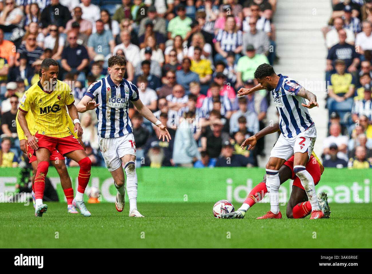 #2, Darnell Furlong of WBA battles for possession during the Sky Bet ...