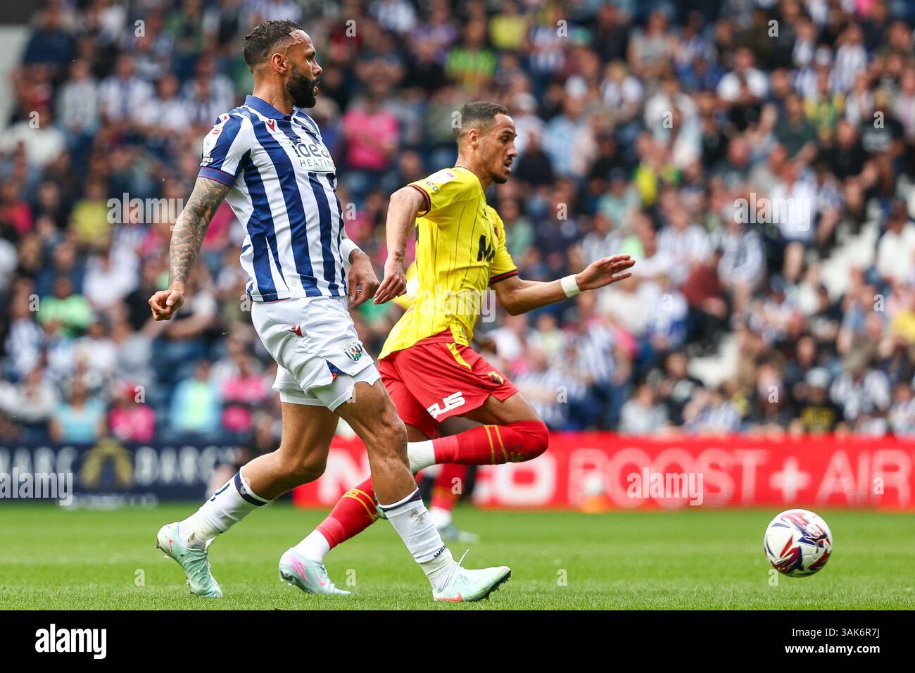 #5, Kyle Bartley of WBA plays it to the wing during the Sky Bet ...