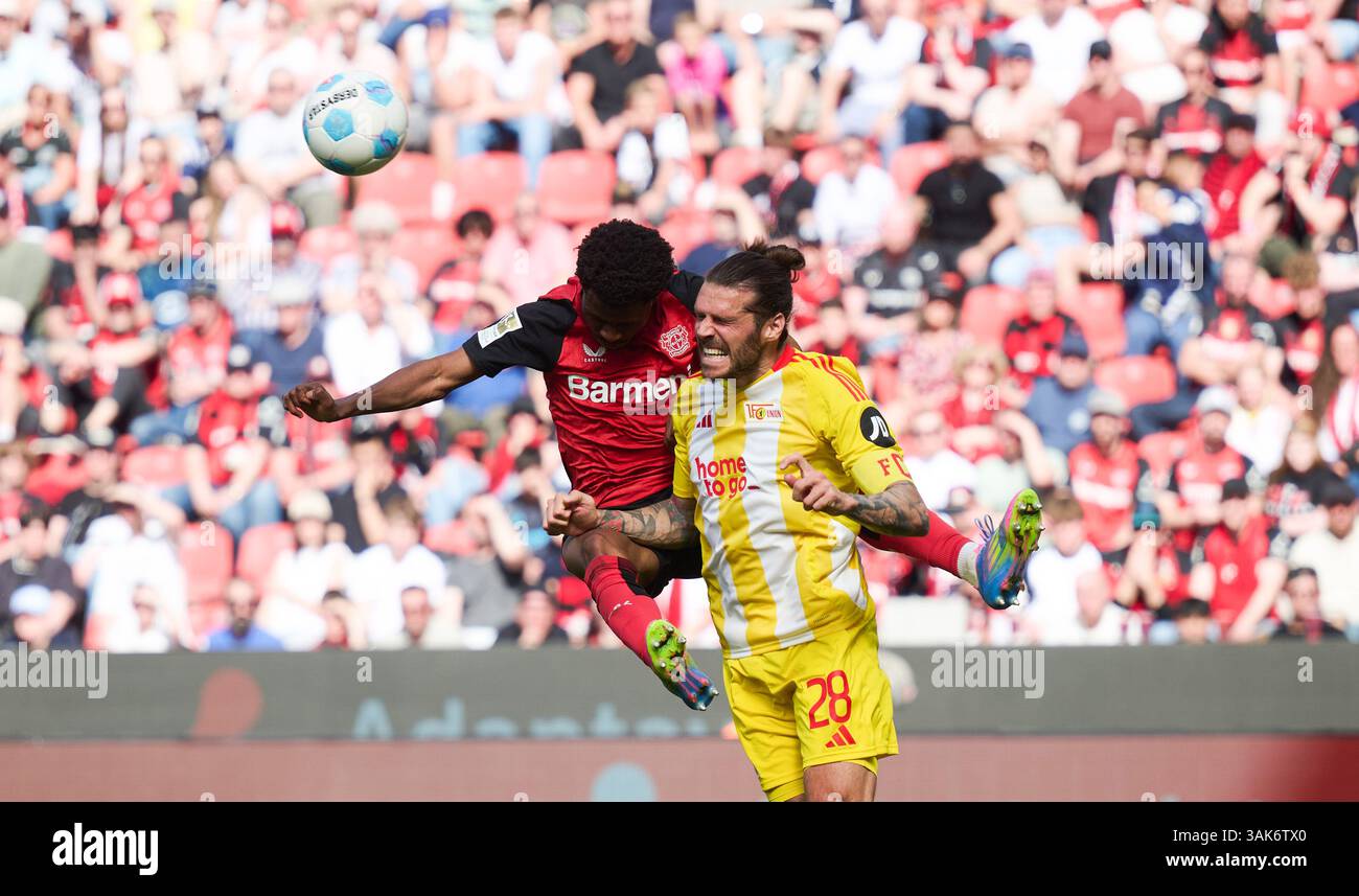 Leverkusen, Germany. 12th Apr, 2025. Soccer: Bundesliga, Bayer ...
