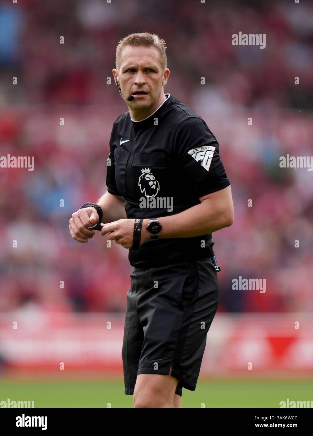 Referee Craig Pawson during the Premier League match at The City Ground ...