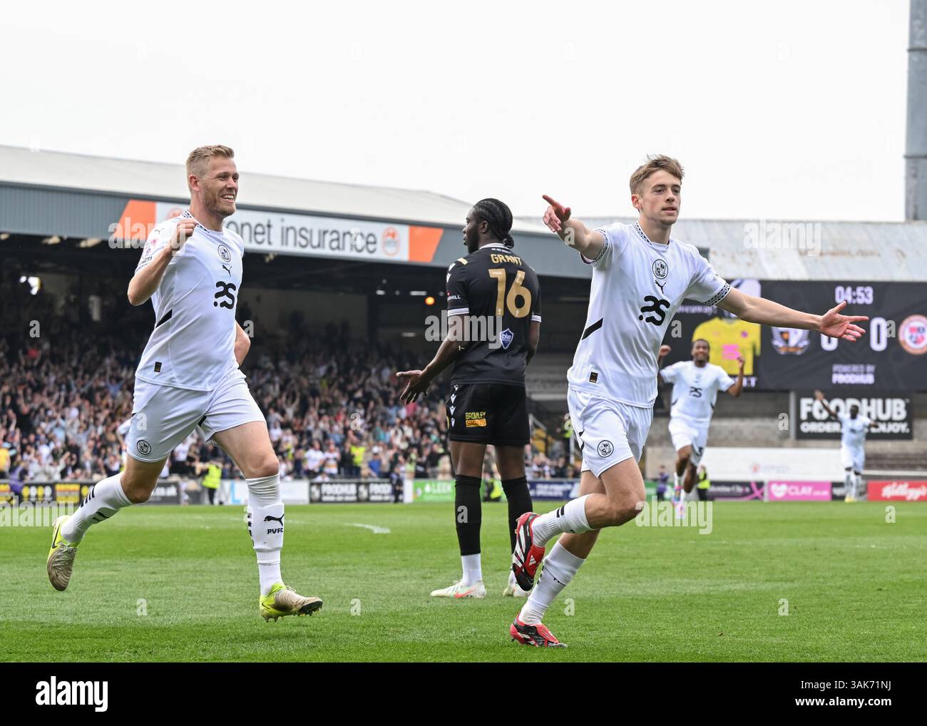 Port Vale's Jack Shorrock celebrates after scoring his sides first goal ...