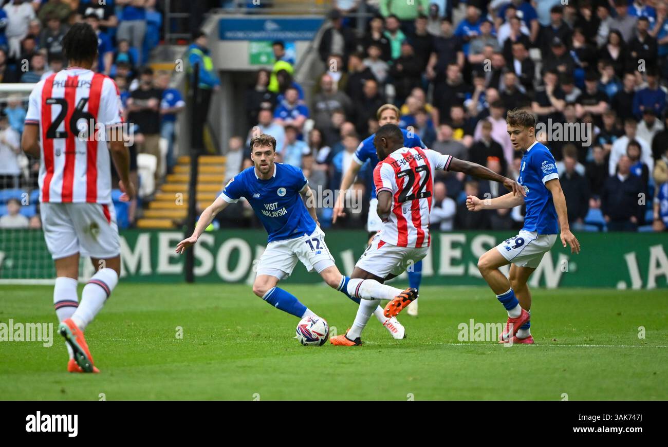 12th April 2025; Cardiff City Stadium, Cardiff, Wales; EFL Championship ...