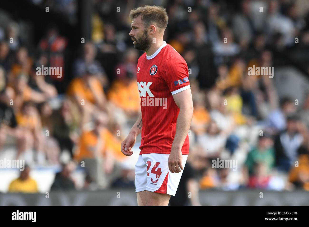 Cambridge, England. 12th Apr 2025. Matty Godden during the Sky Bet EFL ...