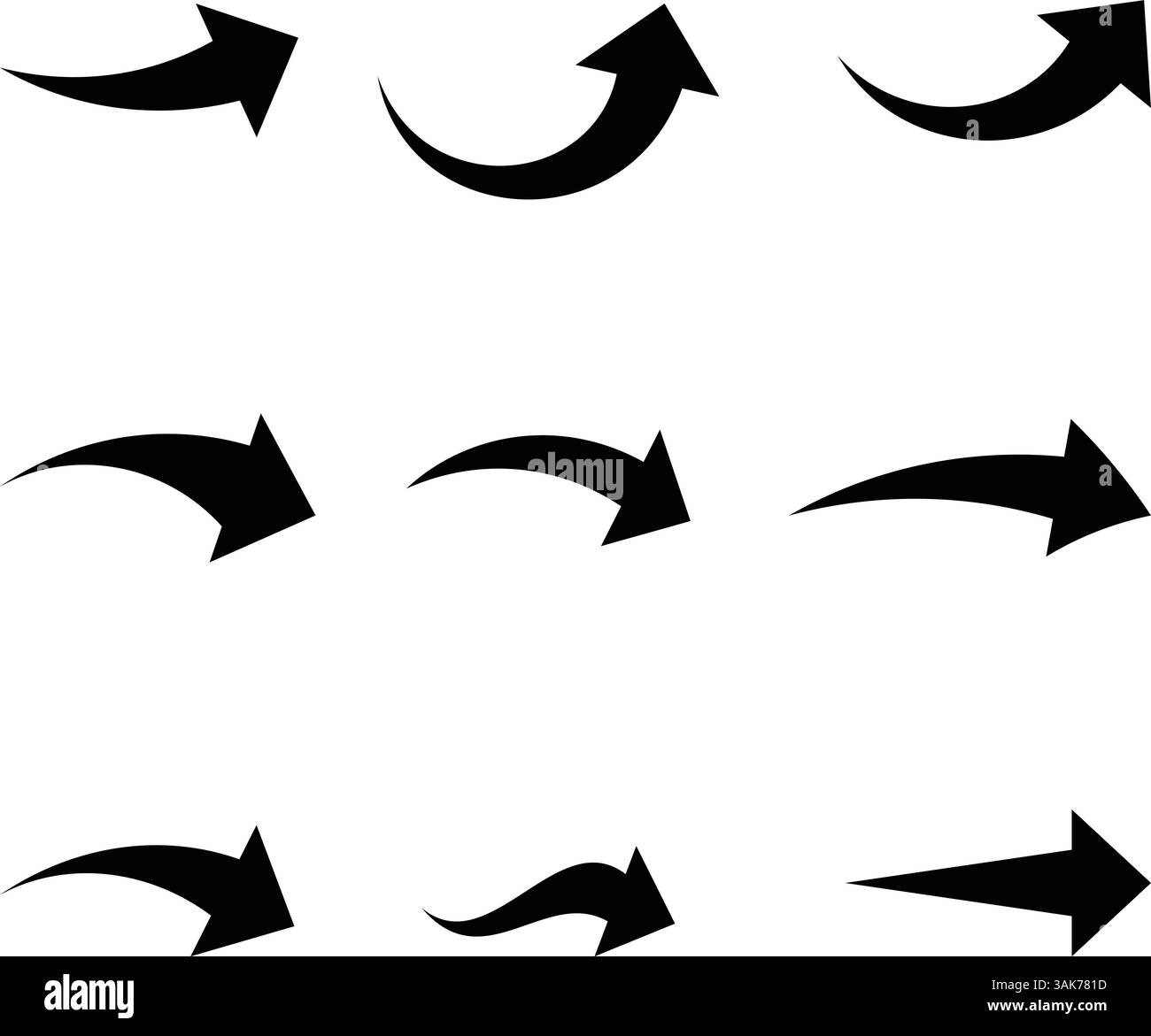 Set of hand drawn arrows mark Icon Stock Vector Image & Art - Alamy