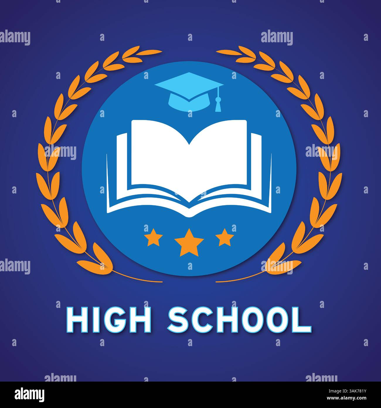 Graduation theme logo hi-res stock photography and images - Alamy