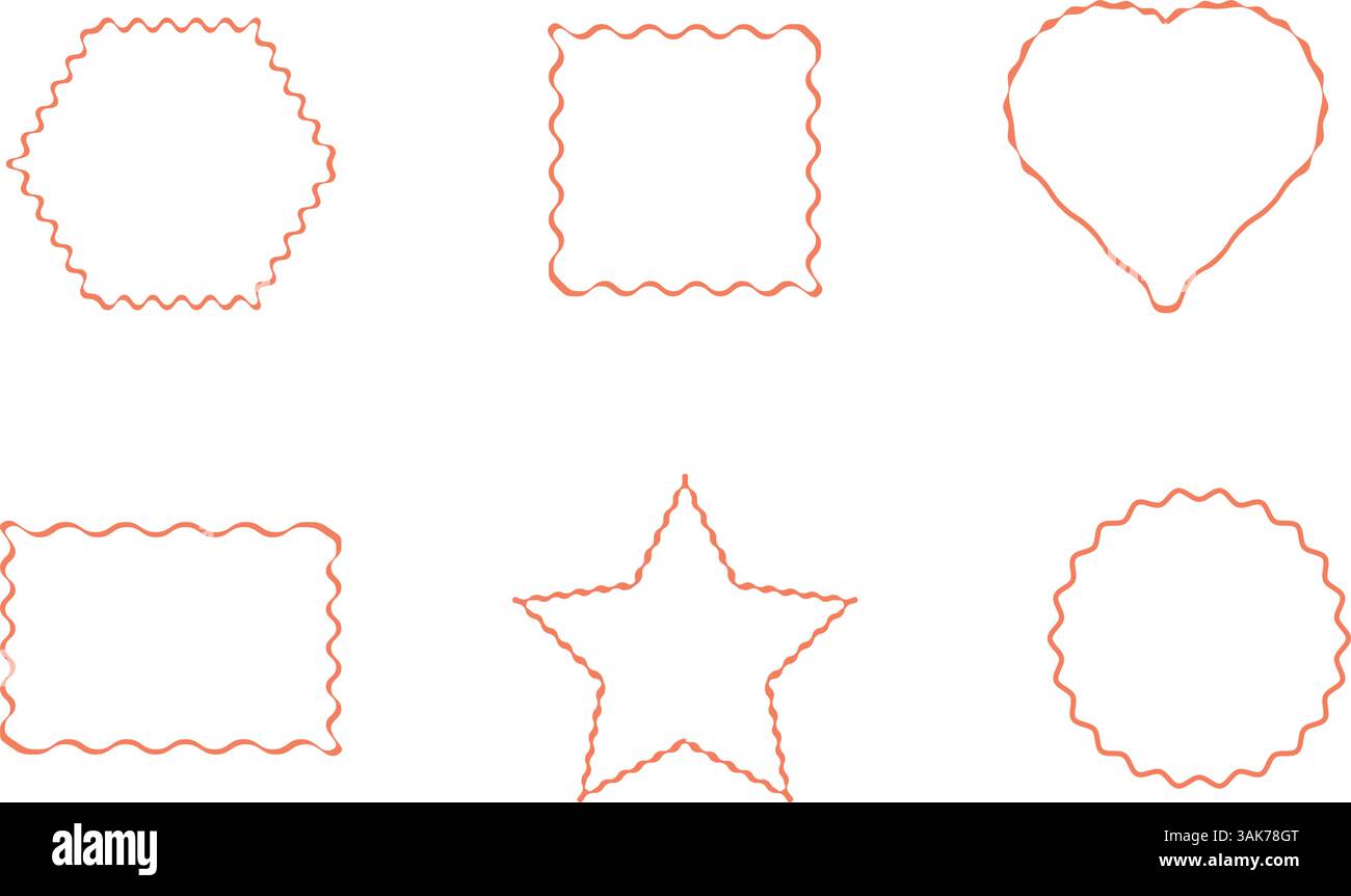 Aesthetic border frame set Stock Vector Images - Alamy