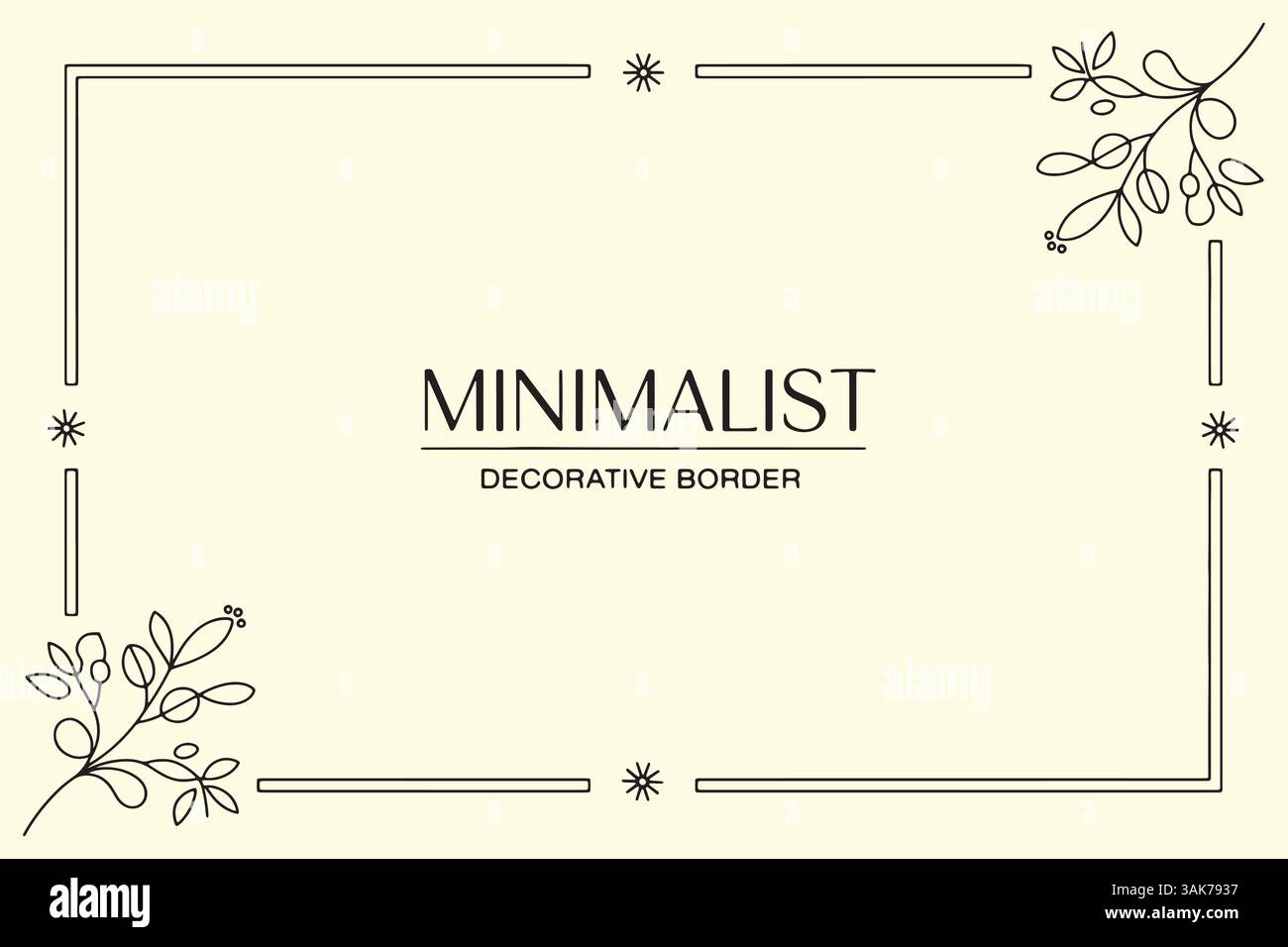 Minimalist Decorative border Stock Vector Image & Art - Alamy