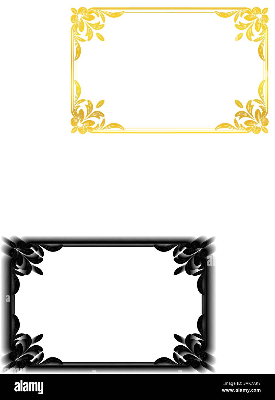 Corner flourish border set Cut Out Stock Images & Pictures - Alamy