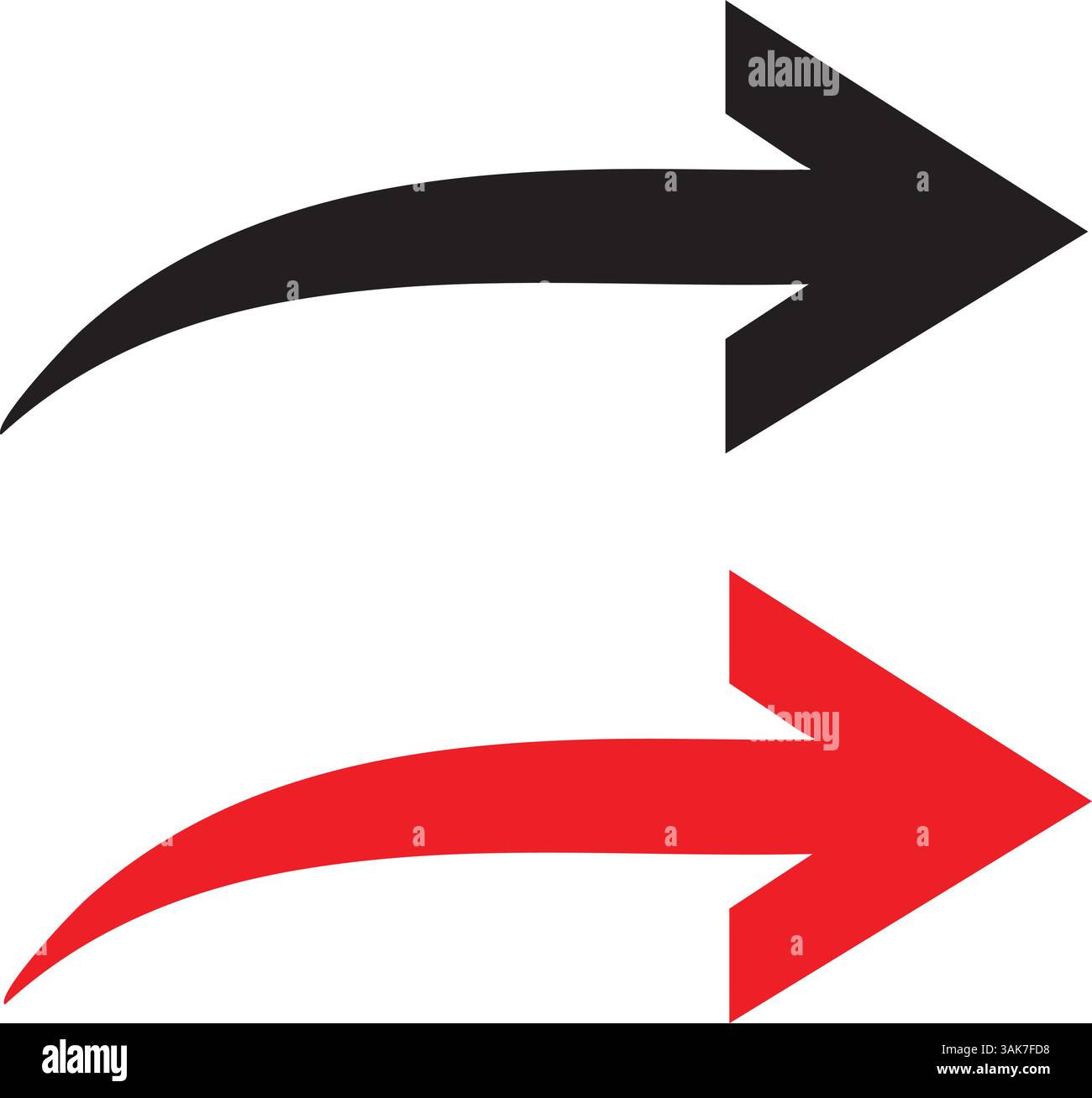 Curved red black arrows hi-res stock photography and images - Alamy