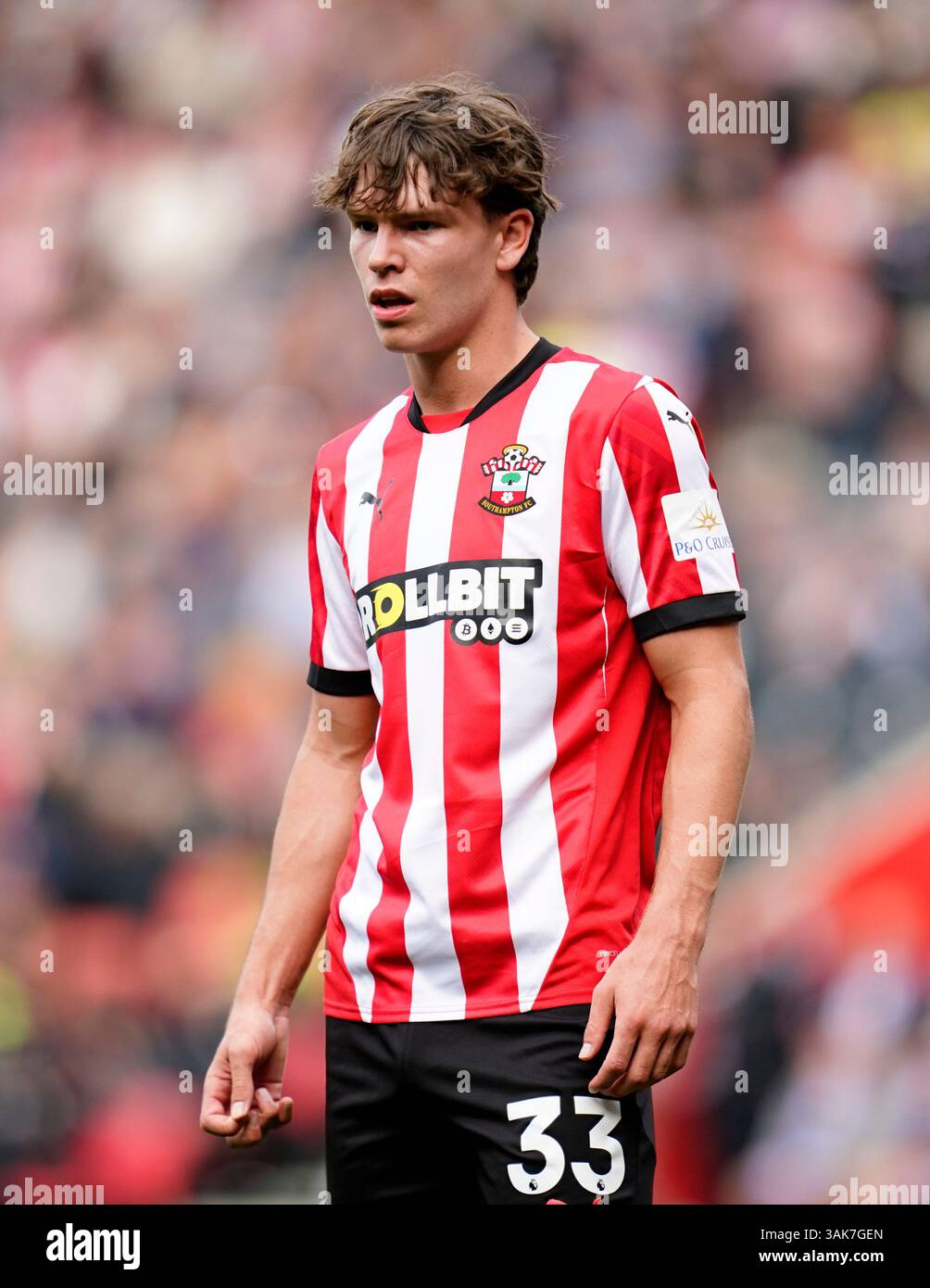 Southampton's Tyler Dibling during the Premier League match at St Mary ...