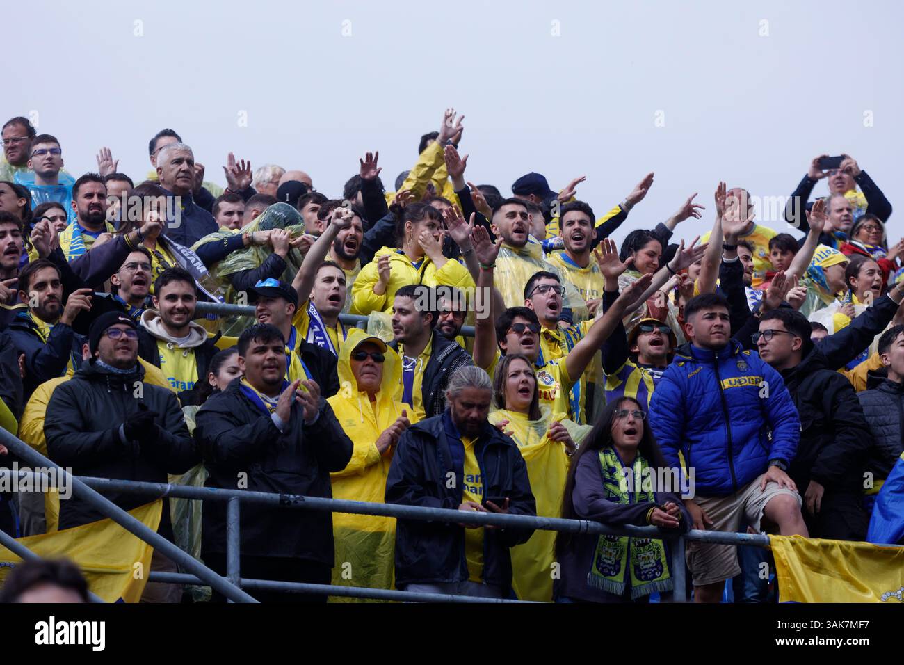 GETAFE, SPAIN - APRIL 12, 2025: Las Palmas fans during LaLiga match ...