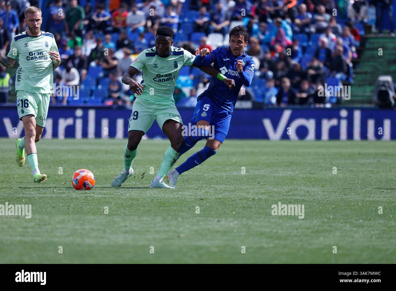 GETAFE, SPAIN - APRIL 12, 2025: Luis Milla (5 Getafe CF) during LaLiga ...