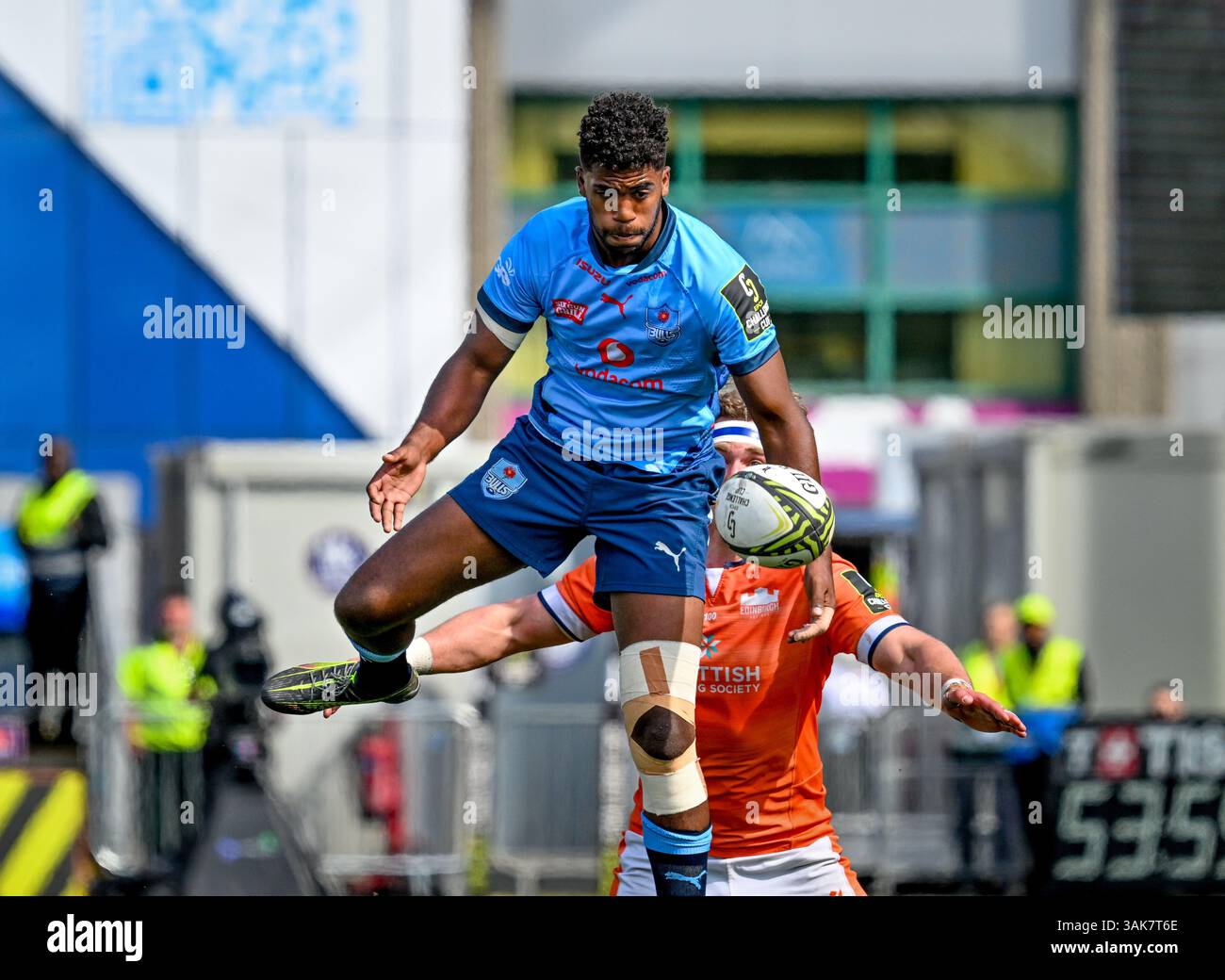 Action from EPCR Challenge Cup Quarter Final Between Edinburgh & Bulls ...