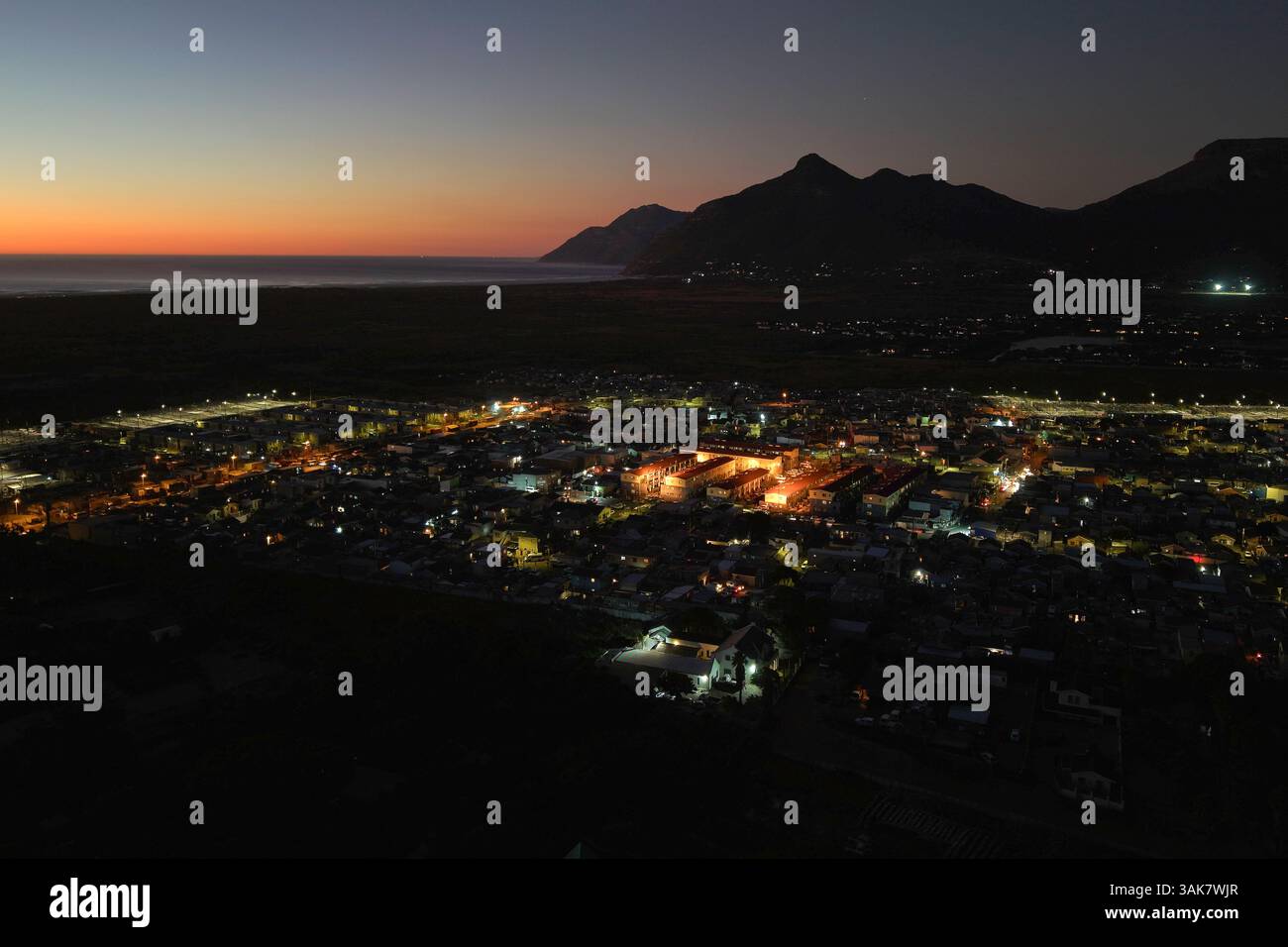 An aerial view of the high density suburb of Masiphumulele, Cape Town ...