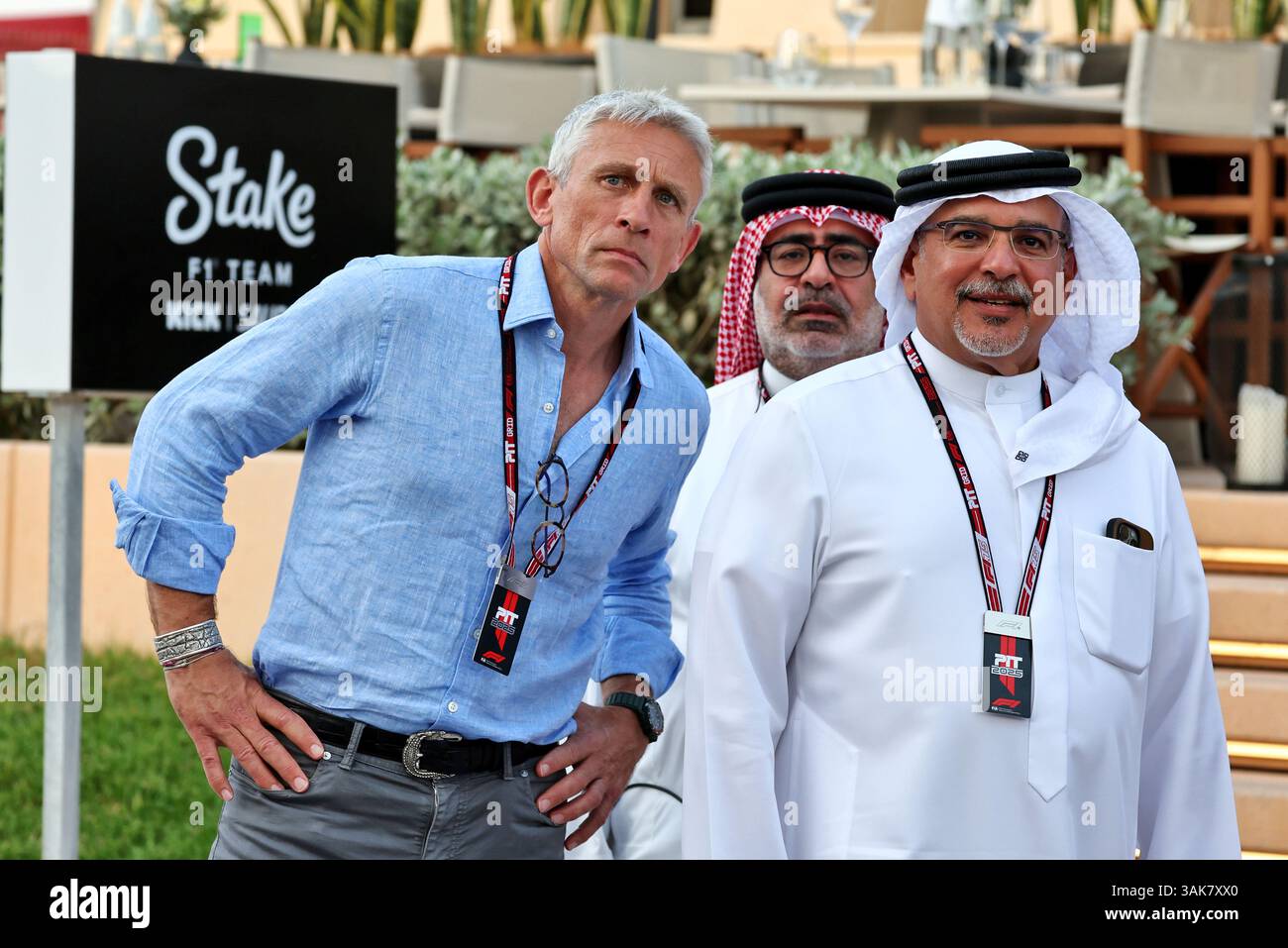 Sakhir, Bahrain. 12th Apr, 2025. Crown Prince Shaikh Salman bin Isa ...