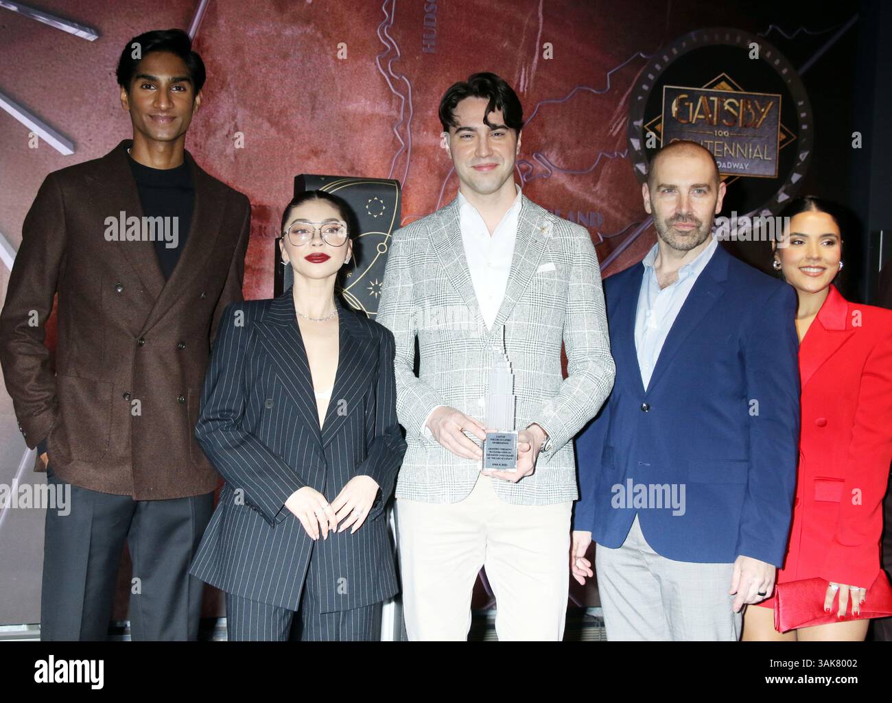 New York, NY, USA. 11th Apr, 2025. Michael Maliakel, Sarah Hyland ...