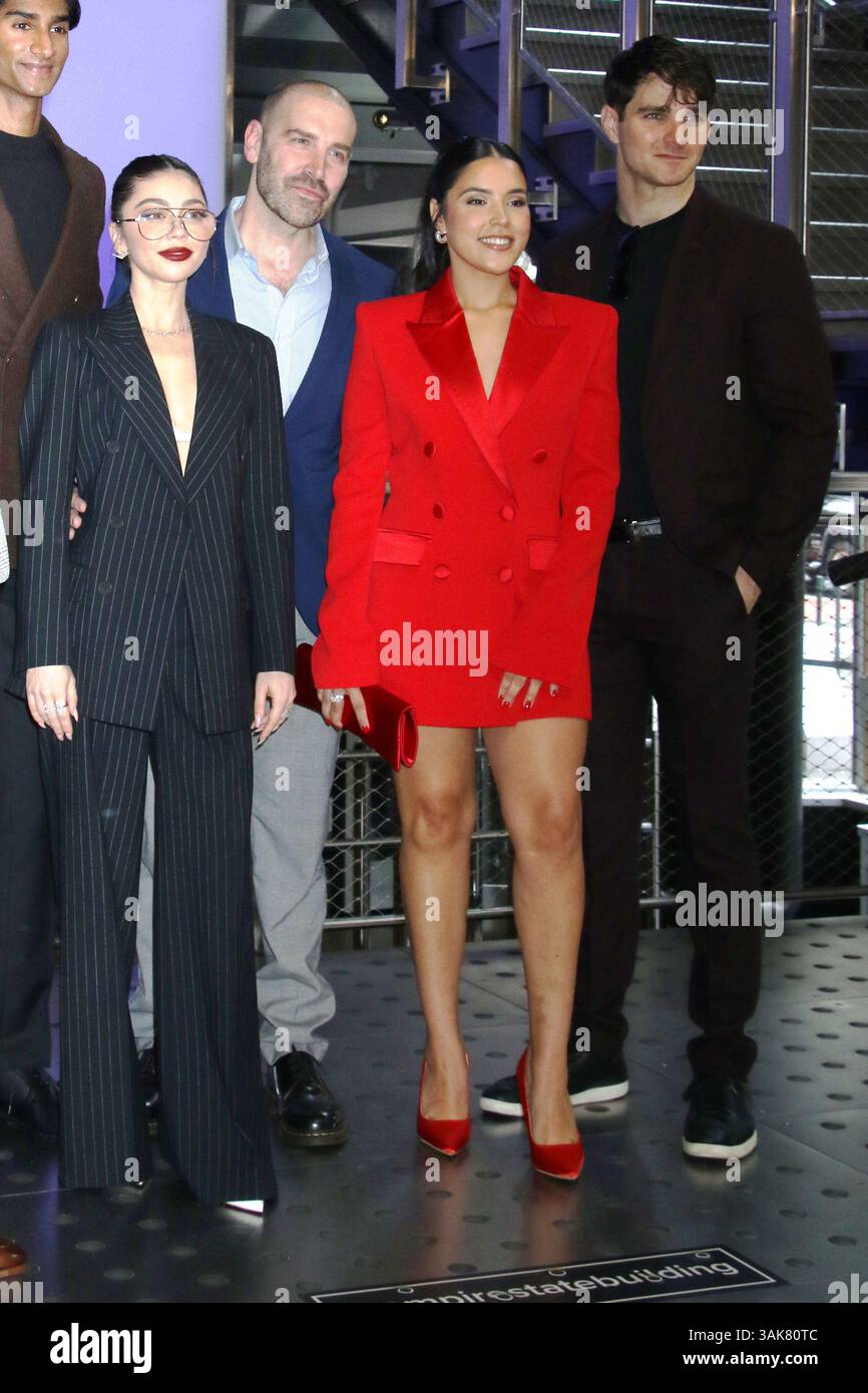 New York, NY, USA. 11th Apr, 2025. Michael Maliakel, Sarah Hyland ...