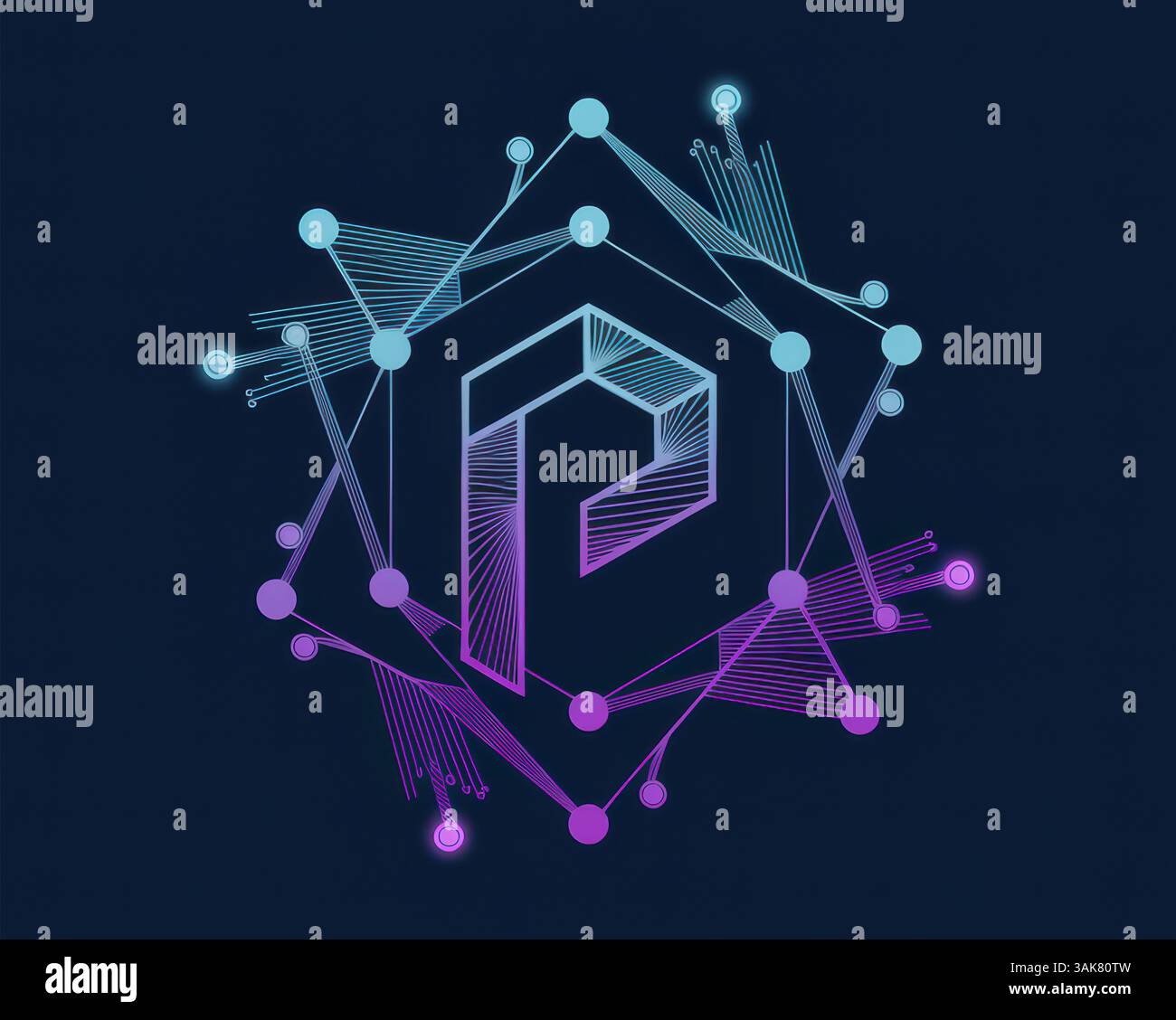 Stylish abstract logo featuring a letter 'P' integrated into a ...