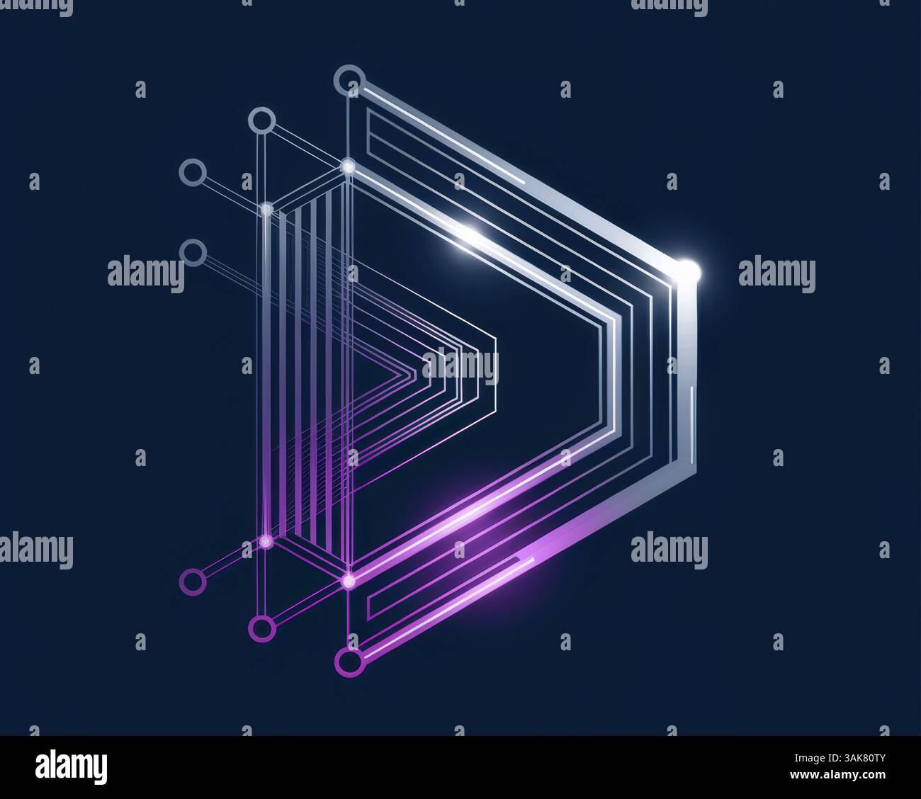 Intricate network glowing lines hi-res stock photography and images - Alamy